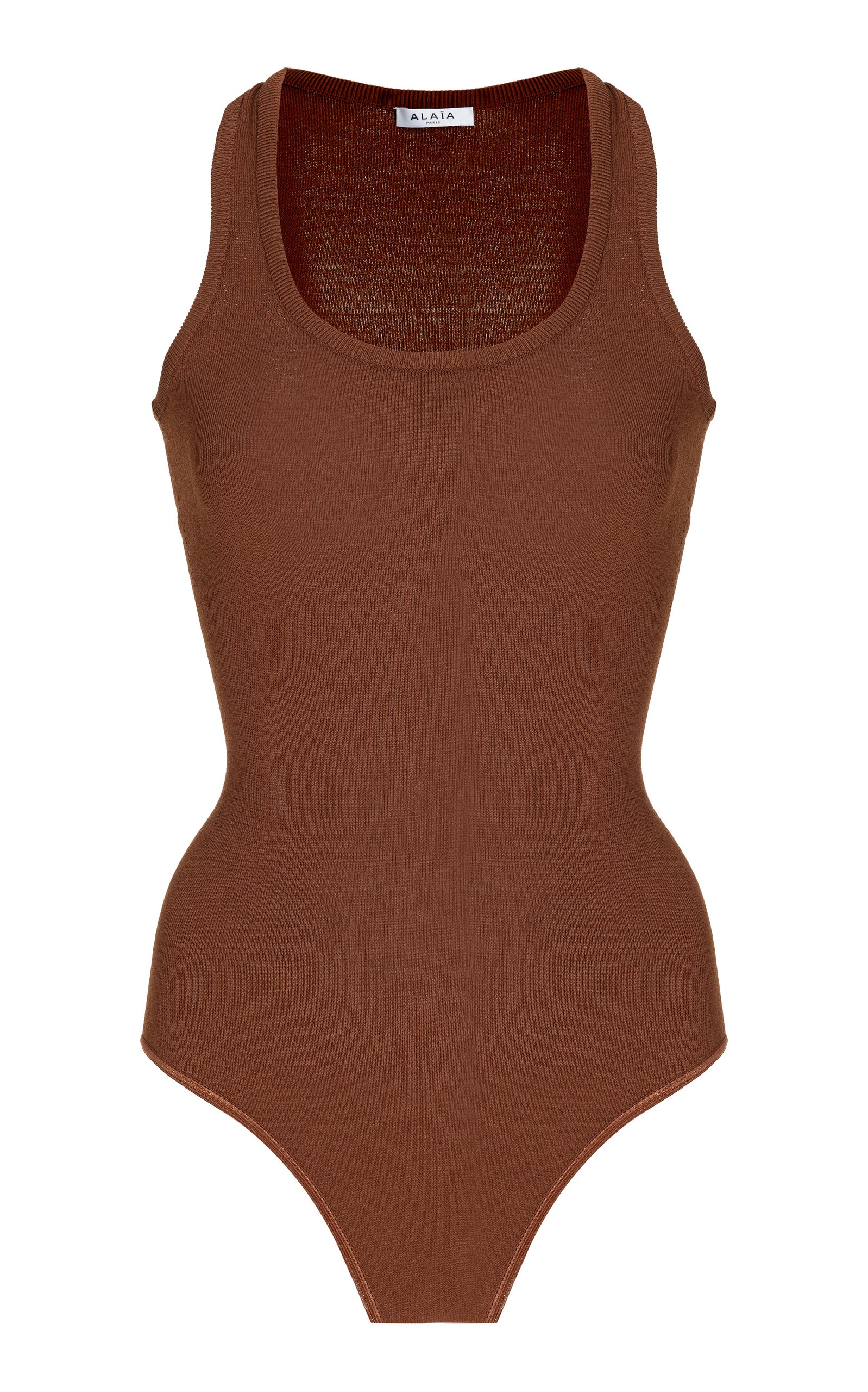 Alaïa Angie Ribbed-Knit Bodysuit brown | modaoperandi | REVERSIBLE