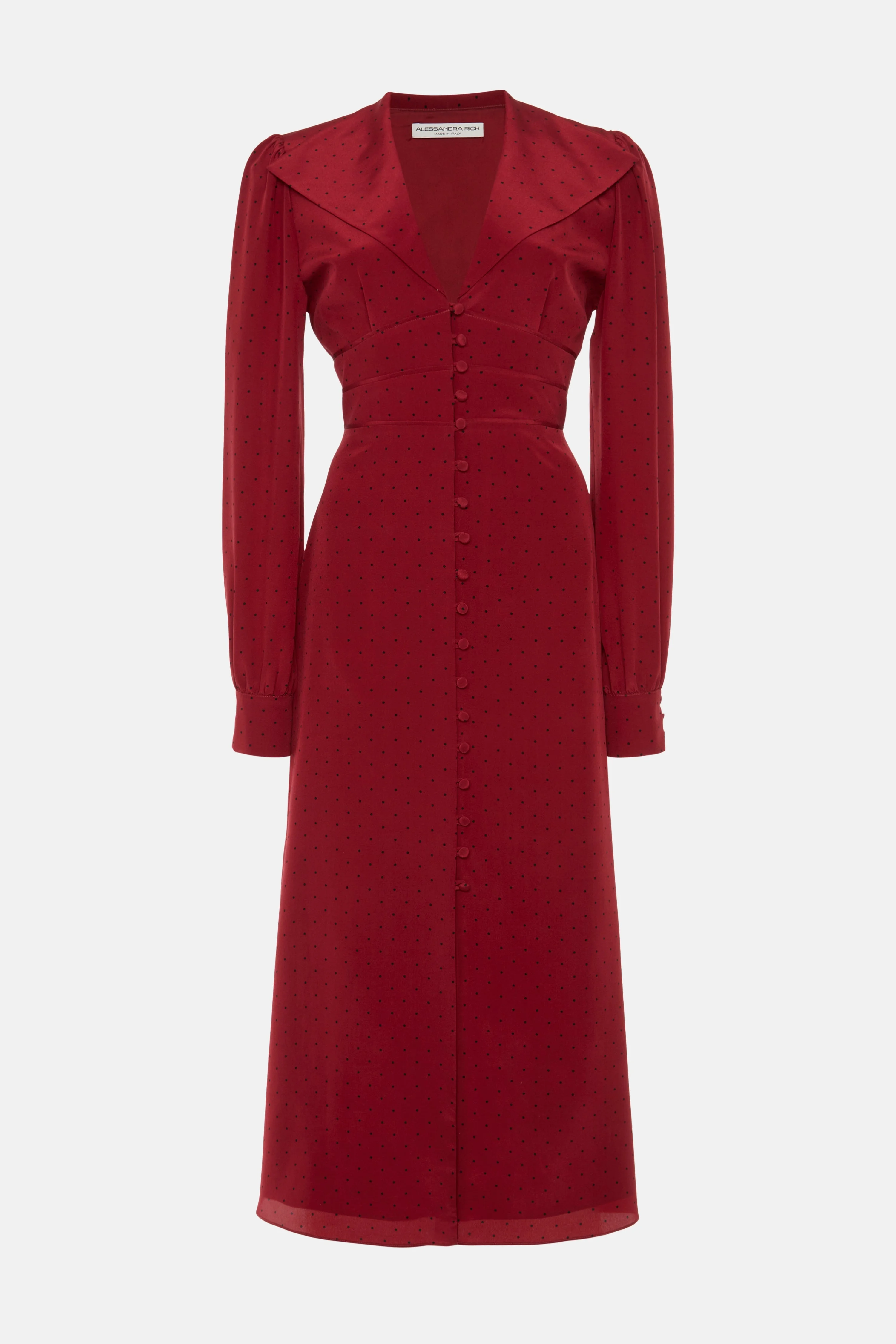 Alessandra Rich POLKA DOT DRESS WITH COLLAR - FABX4010 F4508 1981 ...