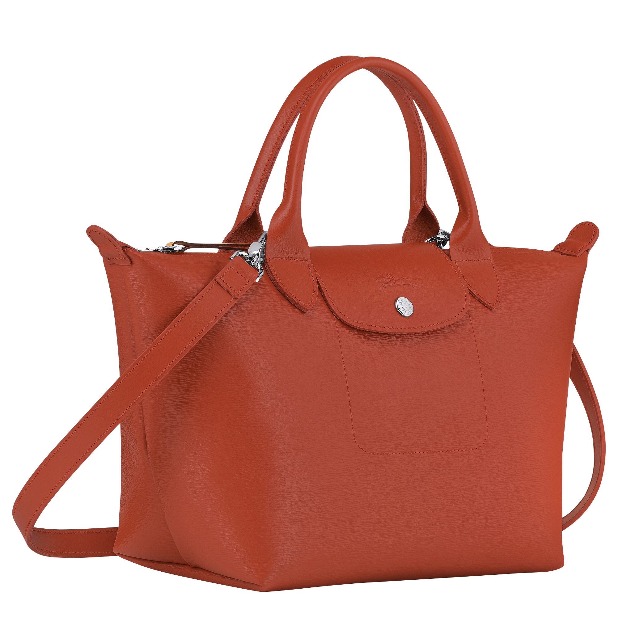 Longchamp Le Pliage City S Top handle bag Terracotta - Canvas | REVERSIBLE