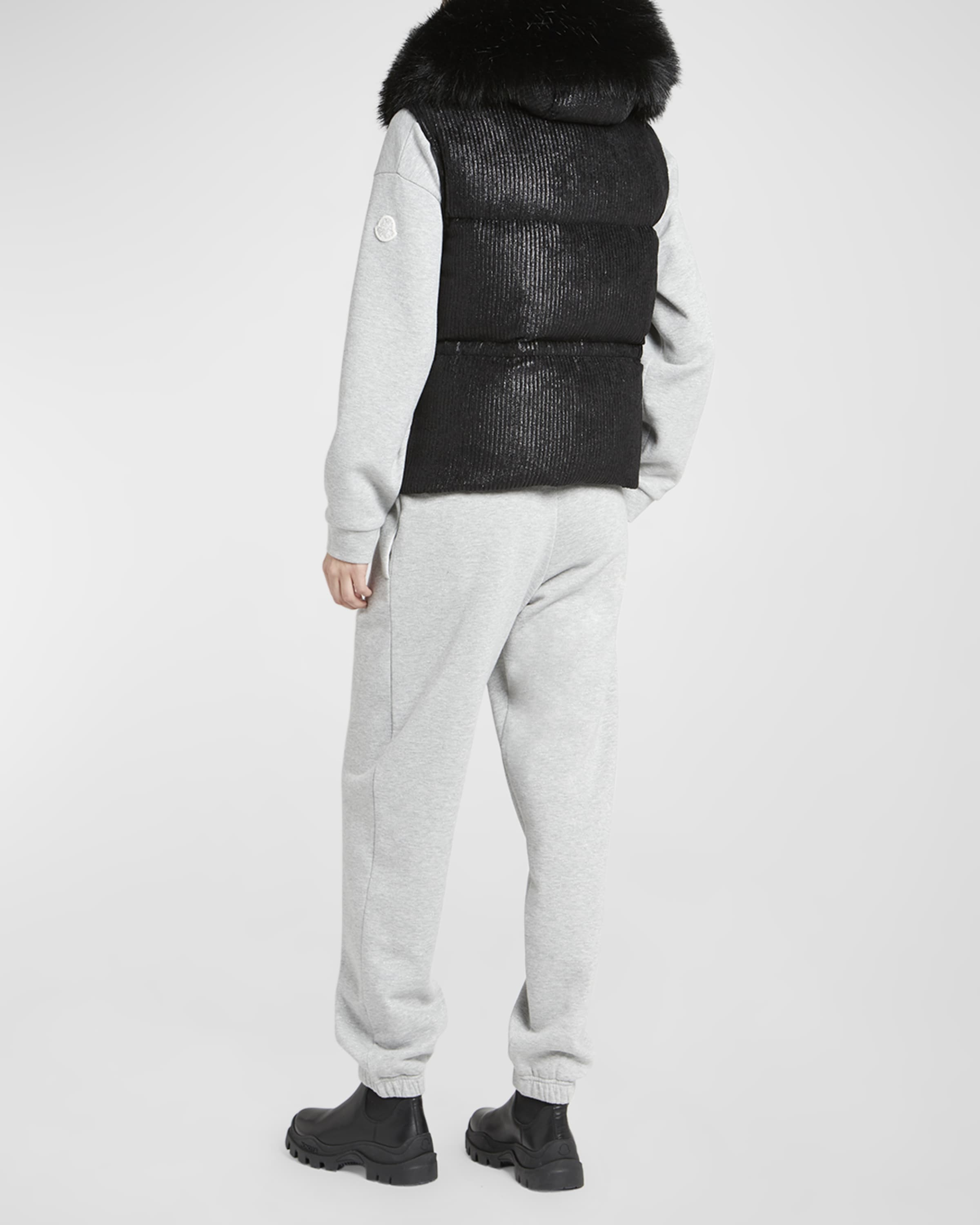 Moncler Mergule Puffer Vest with Faux Fur Hood neimanmarcus REVERSIBLE