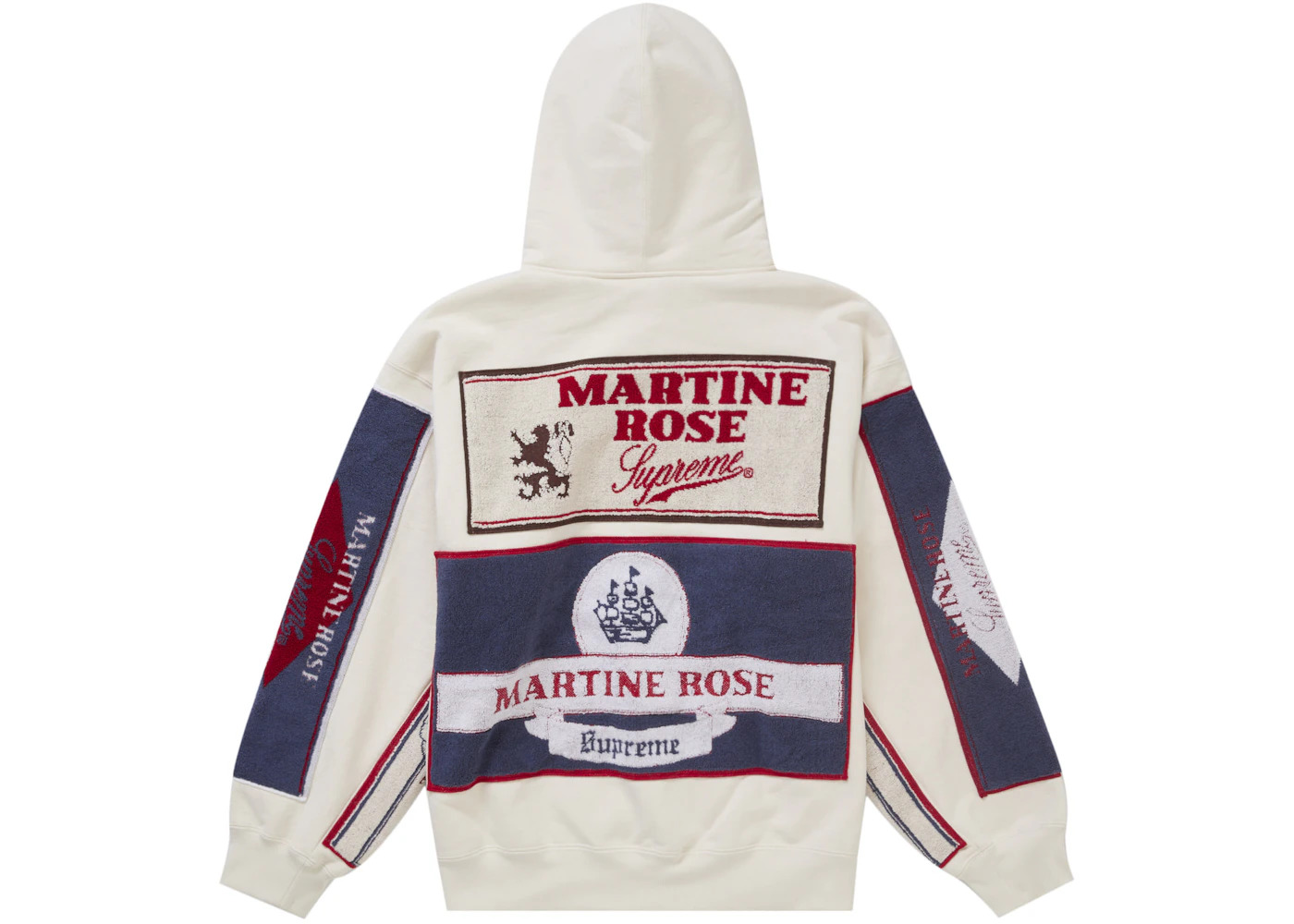 Supreme Supreme Martine Rose Towel Zip Up Hooded Sweatshirt White ...