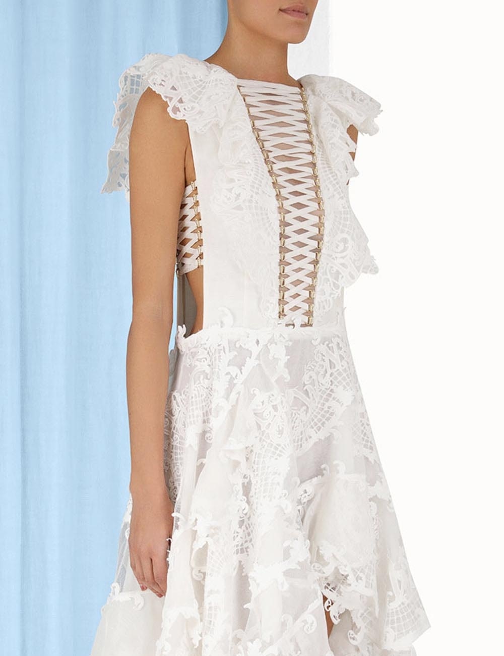 Zimmermann COASTER CORSET LACED GOWN | REVERSIBLE