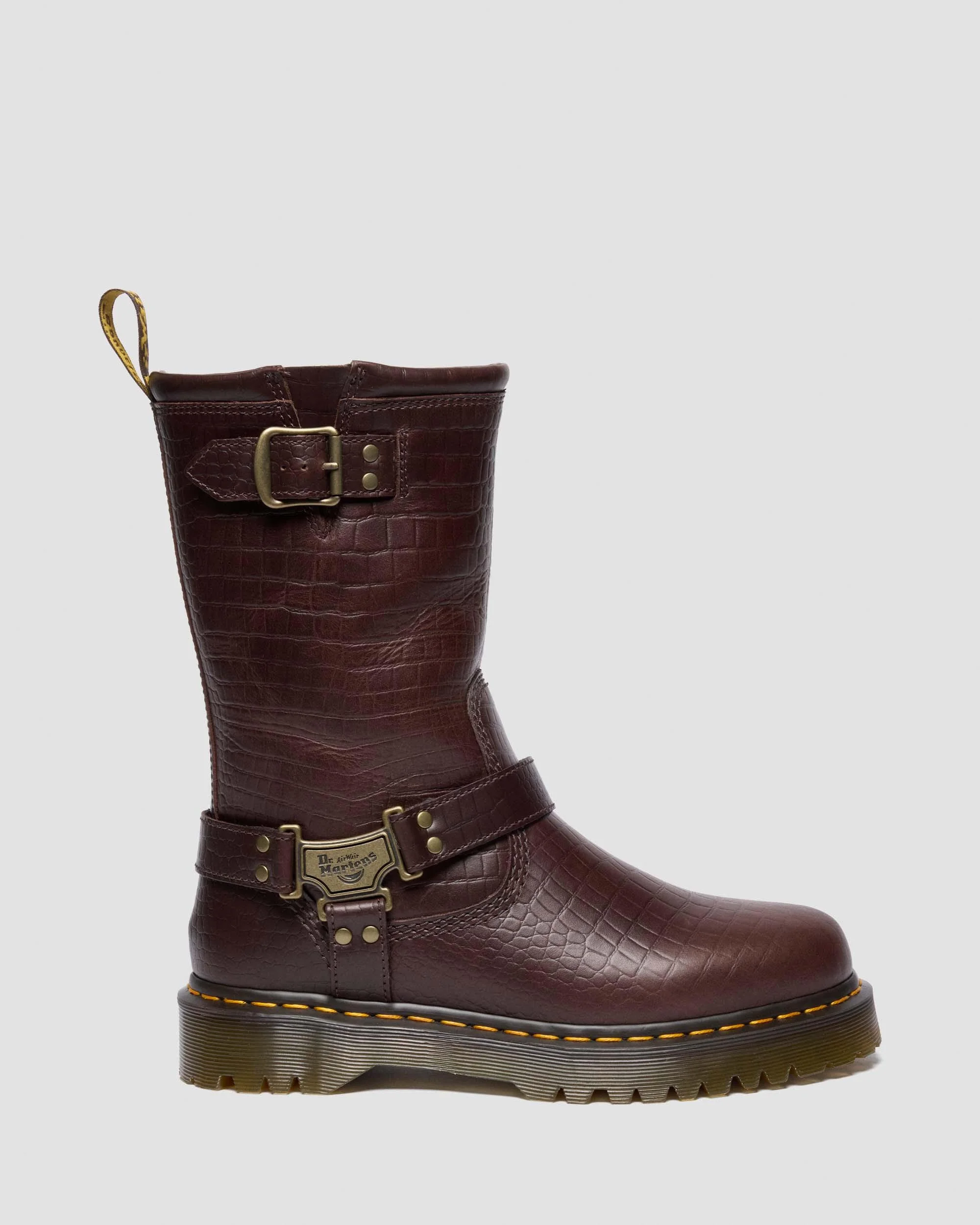Dr. Martens Anistone Hi Reptile Emboss Pull Up Boots - 42979200 ...