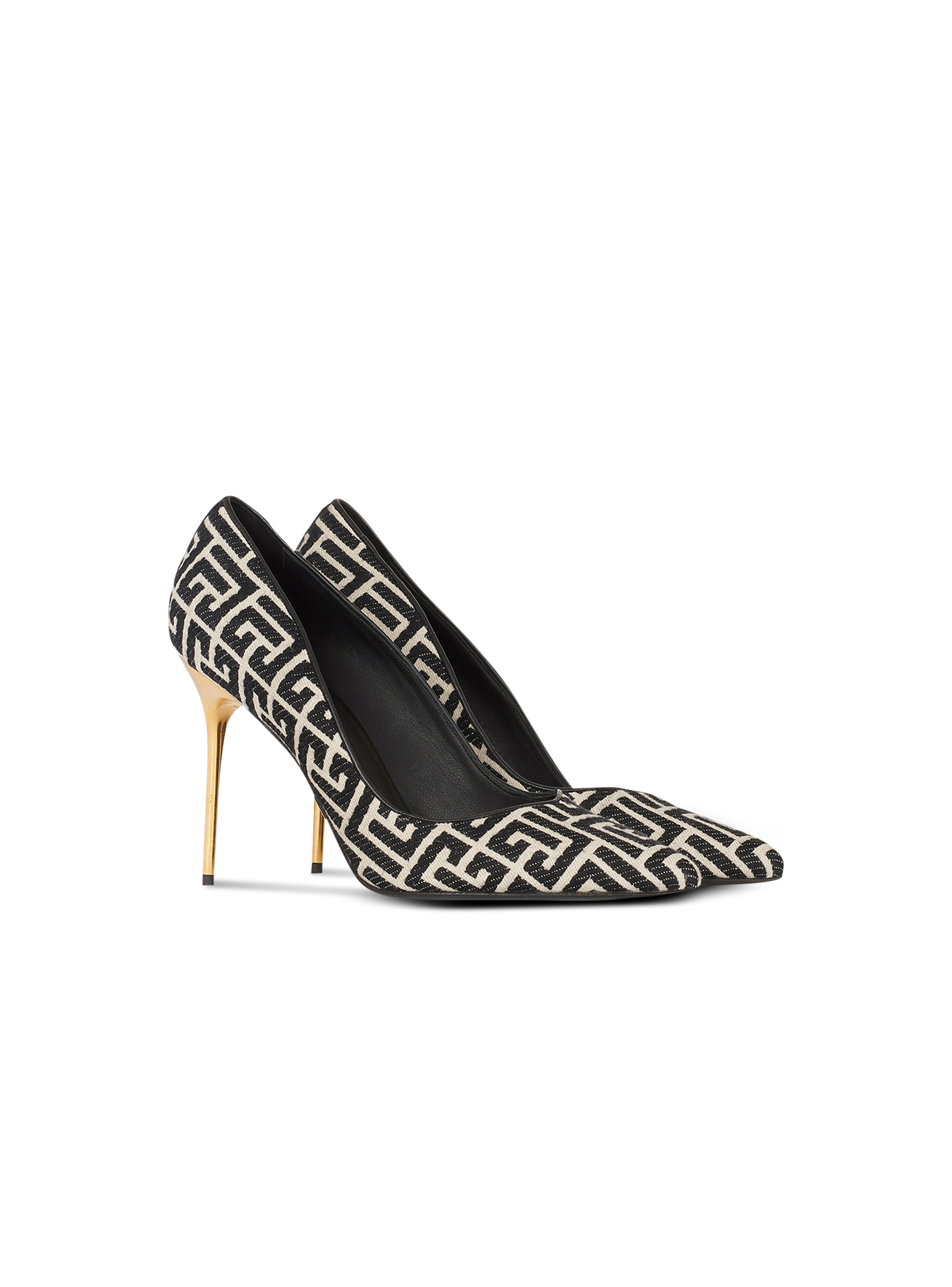 Balmain Ruby stilettos with jacquard monogram | REVERSIBLE