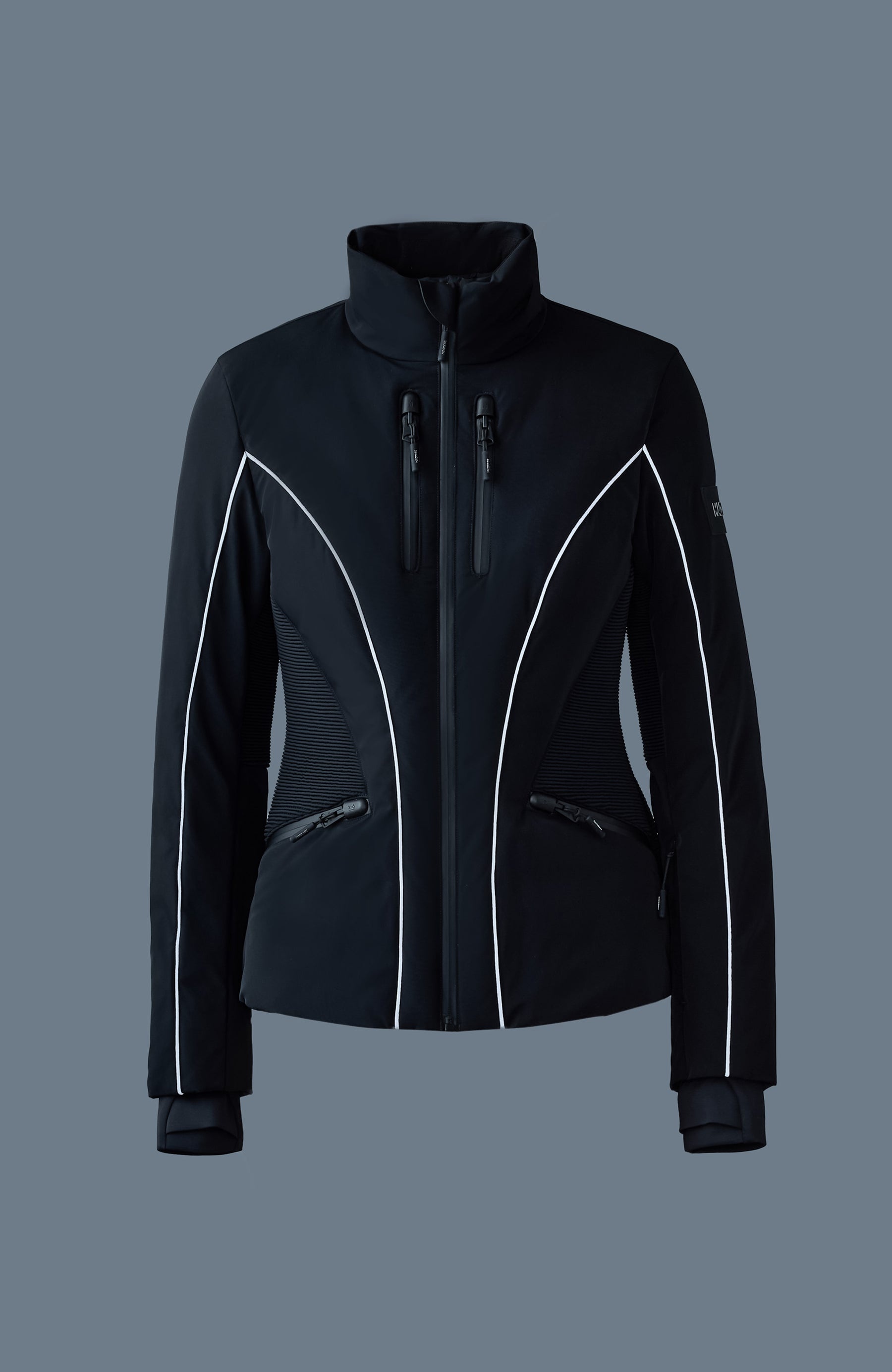 MACKAGE SANDRA Smocked detailed technical ski jacket | REVERSIBLE