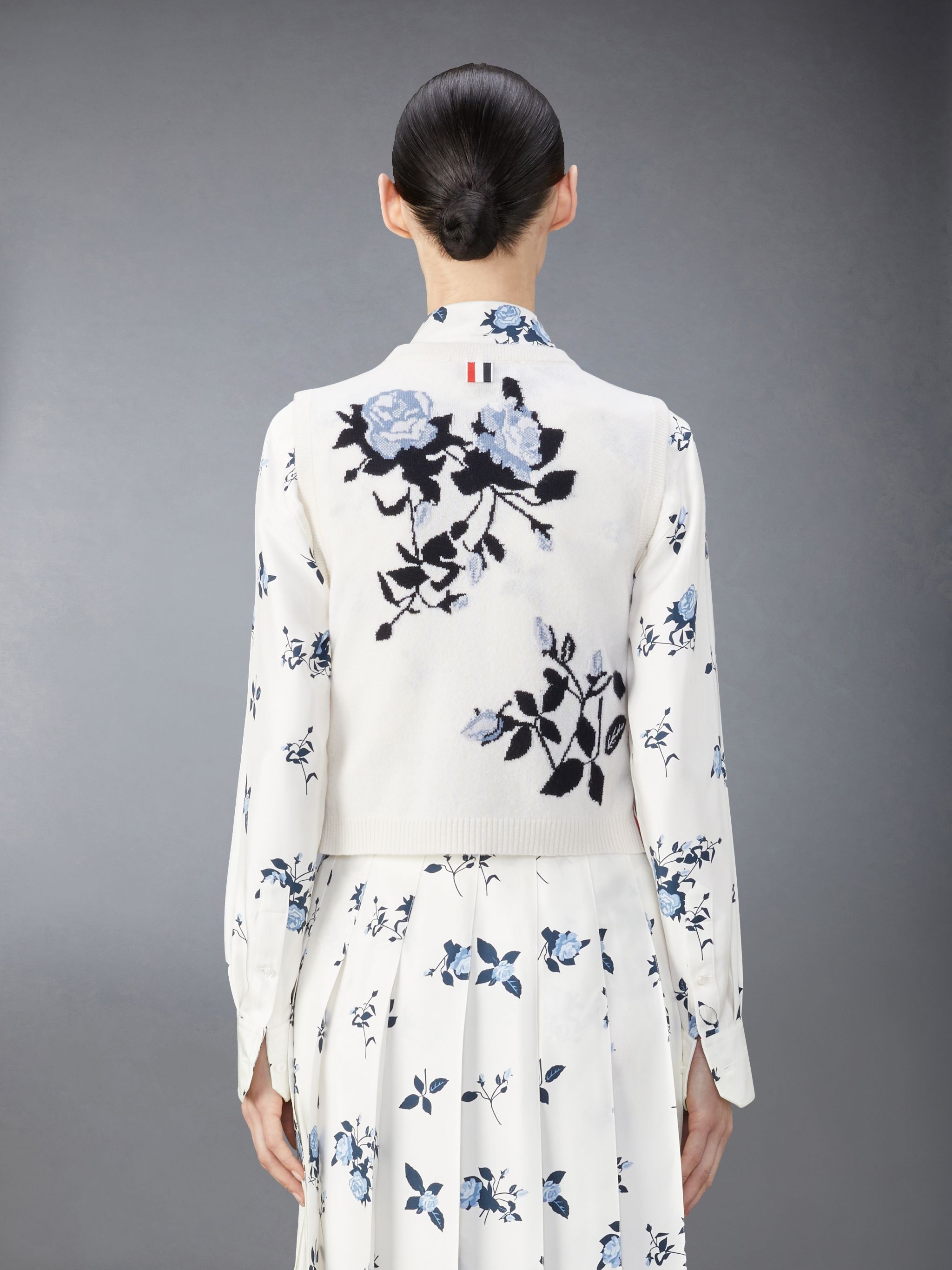 Thom Browne Cashmere Rose Cropped Shell Top | REVERSIBLE