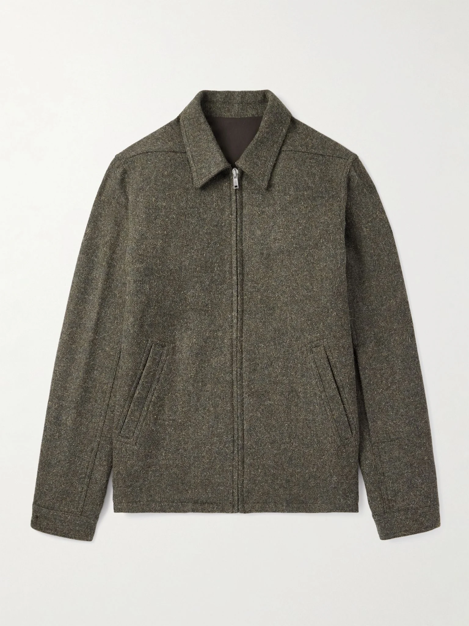 Rick Owens Brad Wool Jacket Green | REVERSIBLE