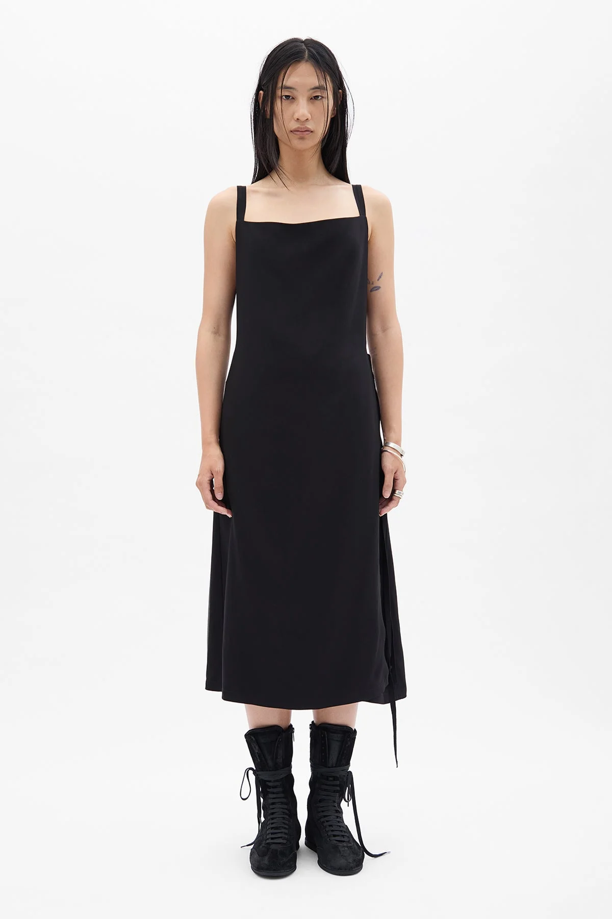 Ann Demeulemeester Desi Midi Apron Wrap Dress | REVERSIBLE