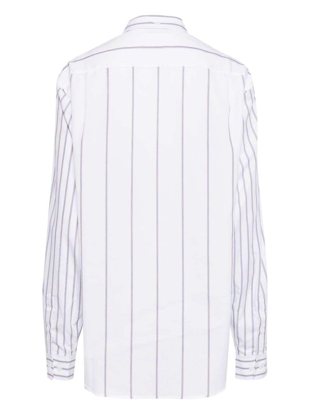 pushBUTTON logo-embroidered striped shirt | REVERSIBLE