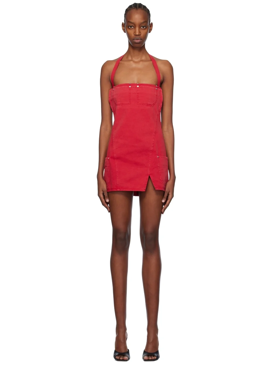 Dion Lee Red Apron Minidress - 241417F052003 | REVERSIBLE