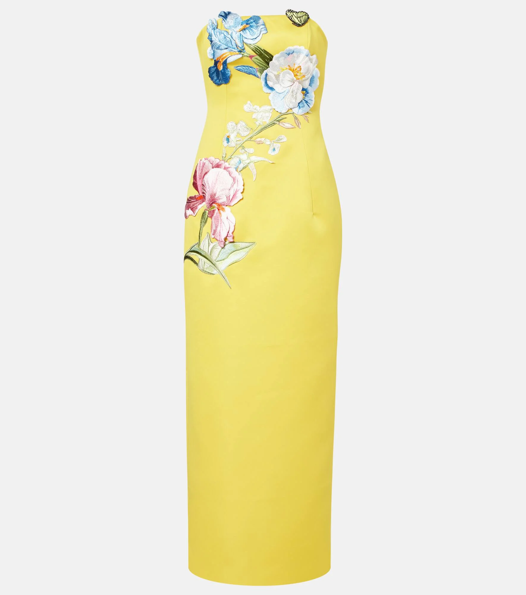 LEO LIN Rayna floral-appliqué bustier dress - P01093395 | REVERSIBLE