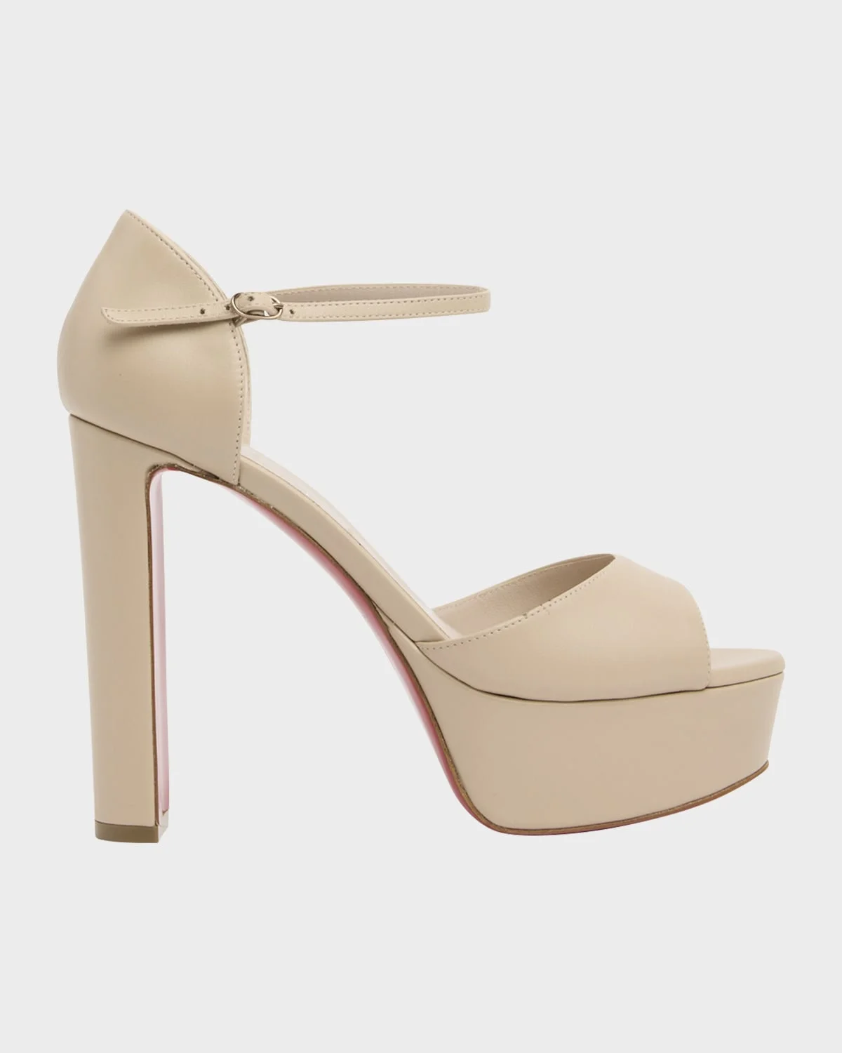 Christian Louboutin Sandaloo Leather Red Sole Platform Sandals ...