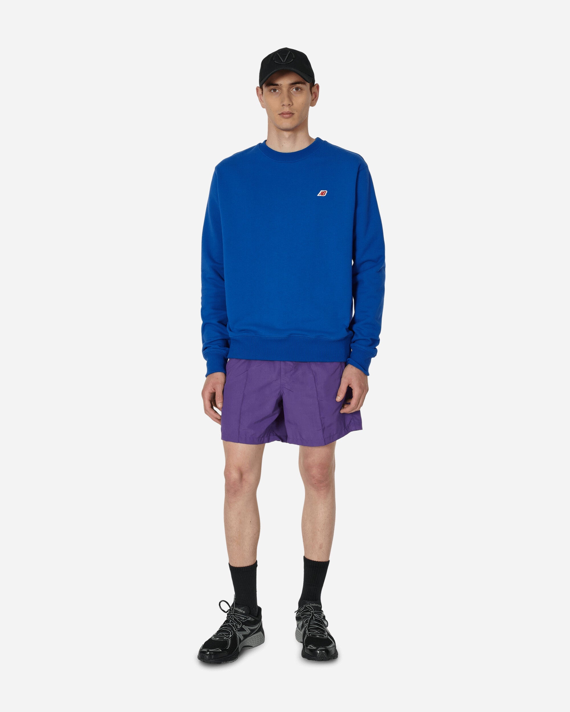 New Balance MADE in USA Core Crewneck Sweatshirt Royal Blue | slamjam ...