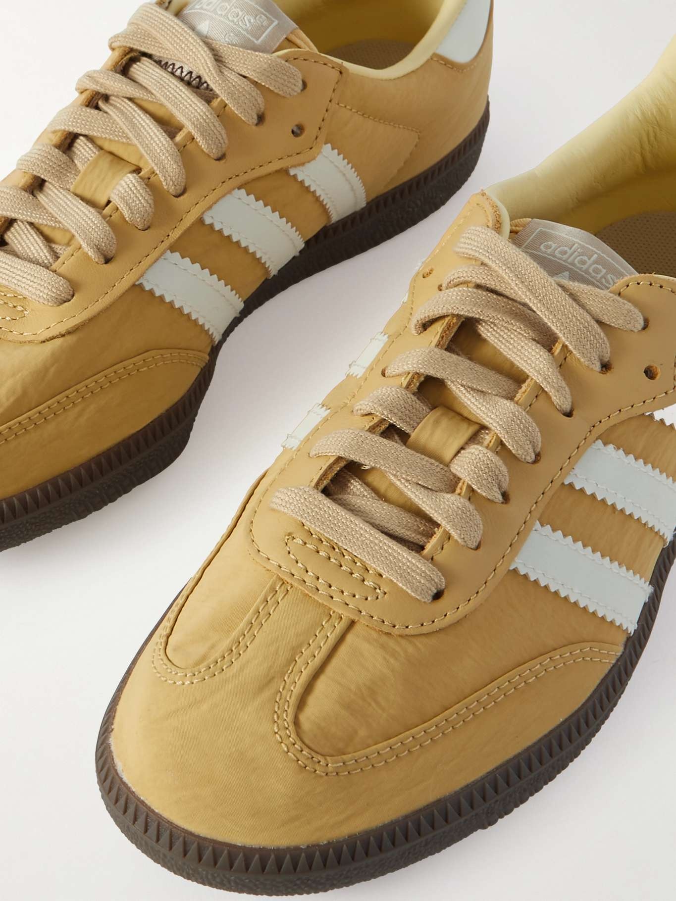 adidas Originals Samba OG leather-trimmed shell sneakers | REVERSIBLE