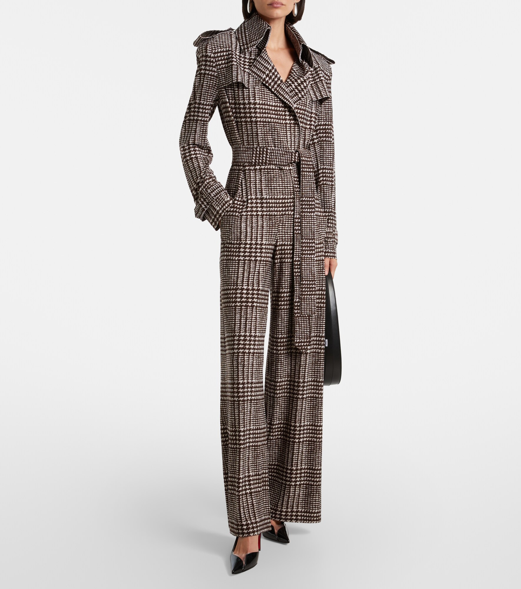 NORMA KAMALI Prince of Wales check jumpsuit | REVERSIBLE