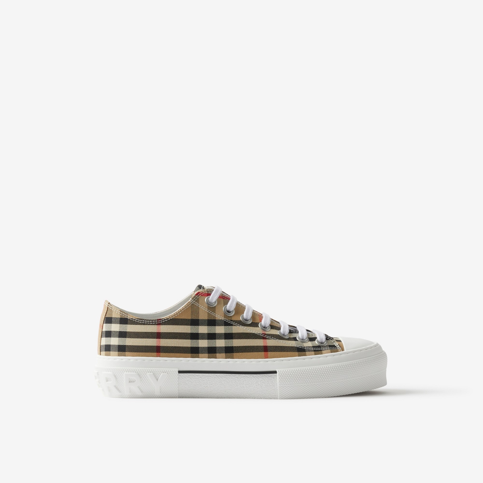 Vintage Check Cotton Sneakers