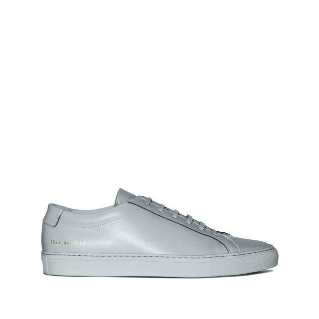 Common Projects Grey Original Achilles low-top leather sneakers ...