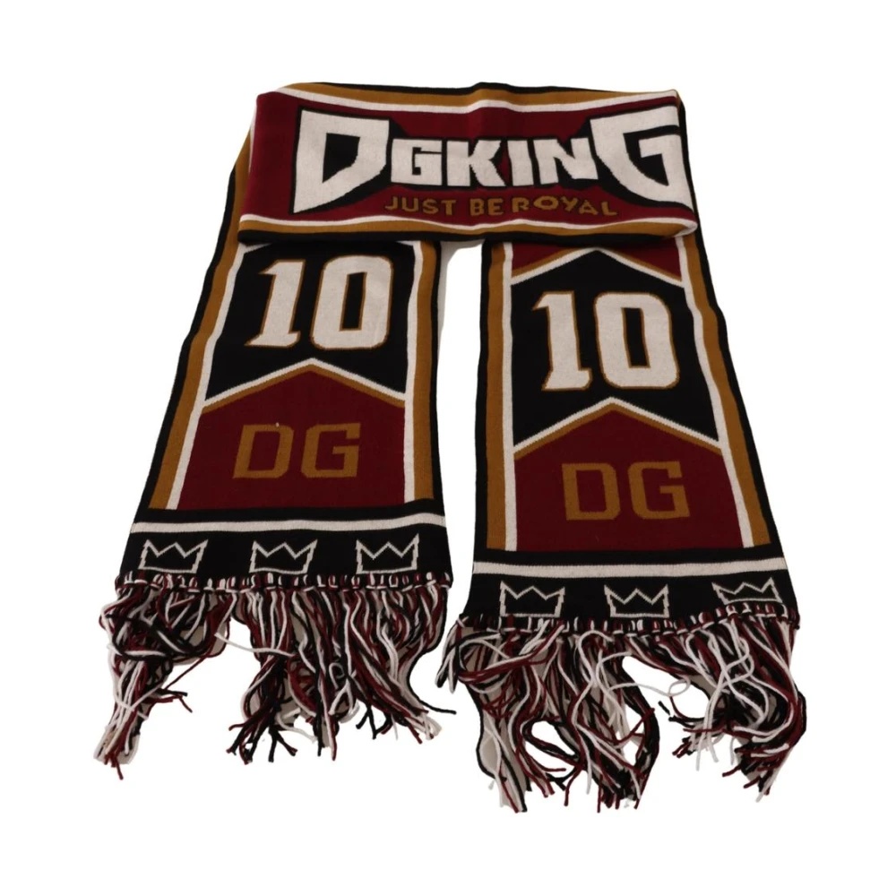Dolce & Gabbana DG KING WOOL SCARF WITH CROWN | REVERSIBLE