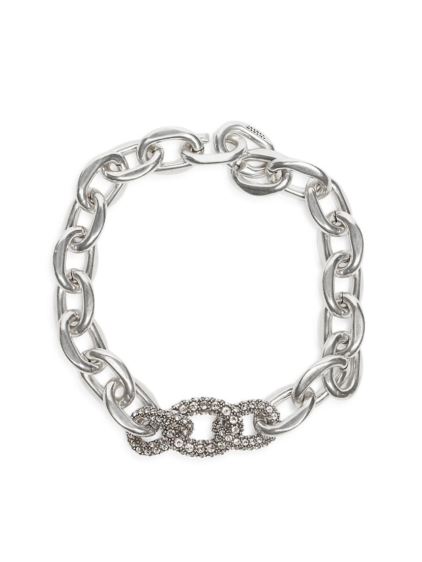 Isabel Marant Silvertone Chain-Link Choker | REVERSIBLE