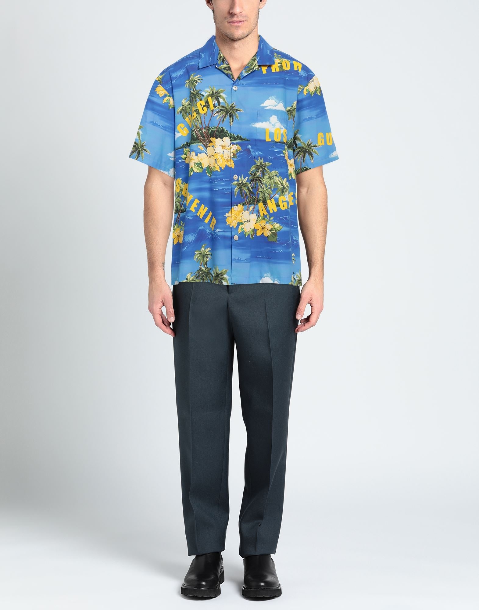 GUCCI Printed cotton poplin bowling shirt | REVERSIBLE GUCCI Printed cotton poplin bowling shirt | REVERSIBLE