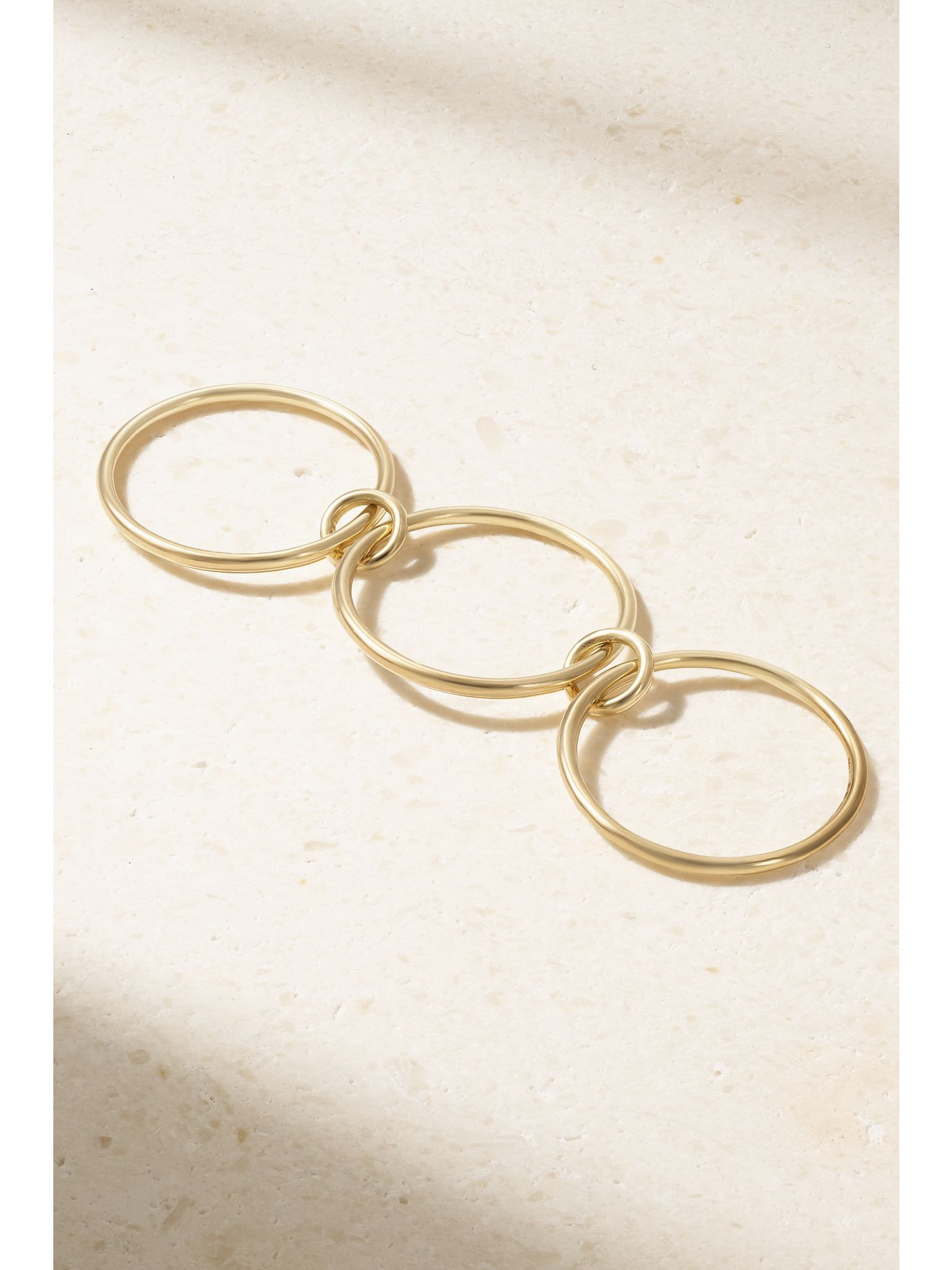 Spinelli Kilcollin Cyllene set of three 18-karat gold rings Gold ...