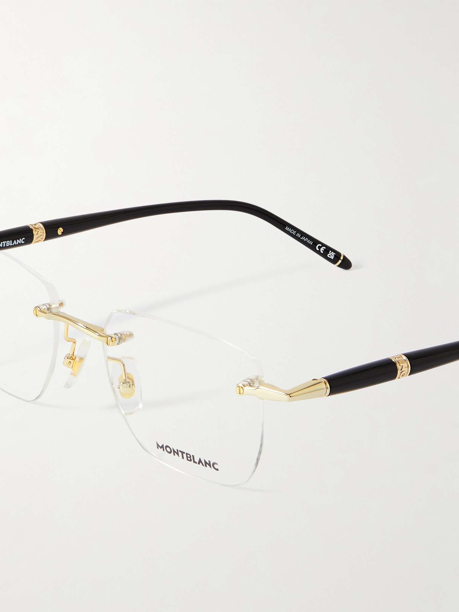 Montblanc Meisterstück Rimless Square-Frame Acetate and Gold-Tone ...