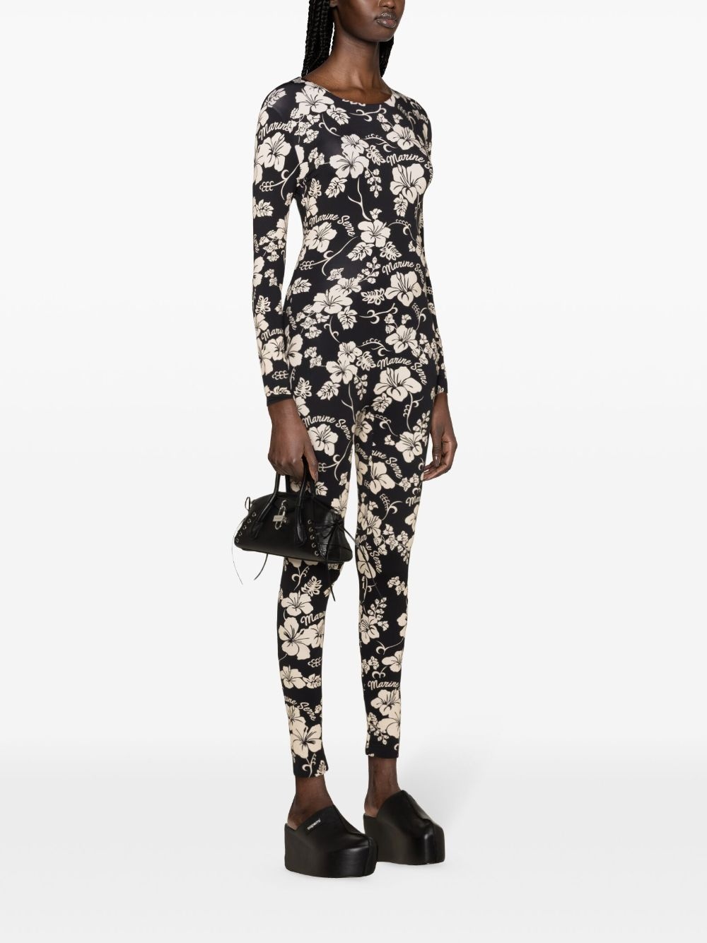 Marine Serre Regenerated floral-print catsuit | REVERSIBLE