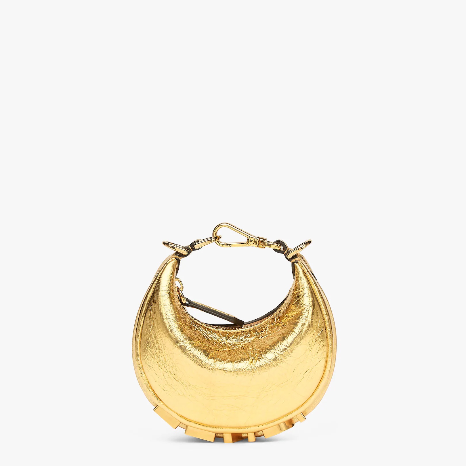 FENDI Nano Fendigraphy Hobo bag with zip fastening, embellished with ...