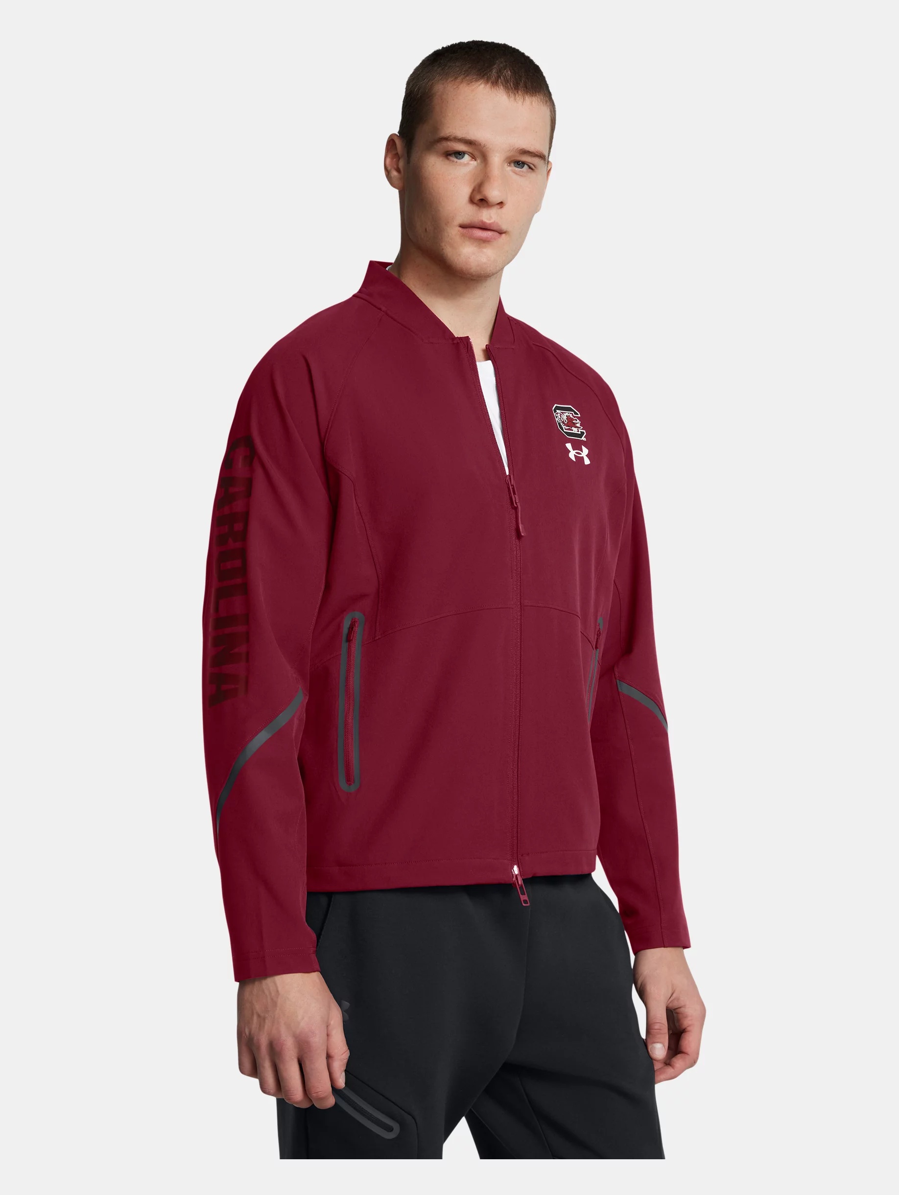 Under Armour Men's UA Unstoppable Woven Collegiate Bomber Jacket ...
