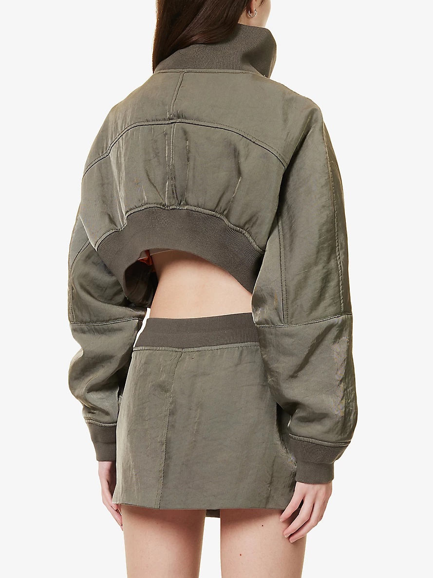 Dion Lee High-neck cropped shell jacket | REVERSIBLE