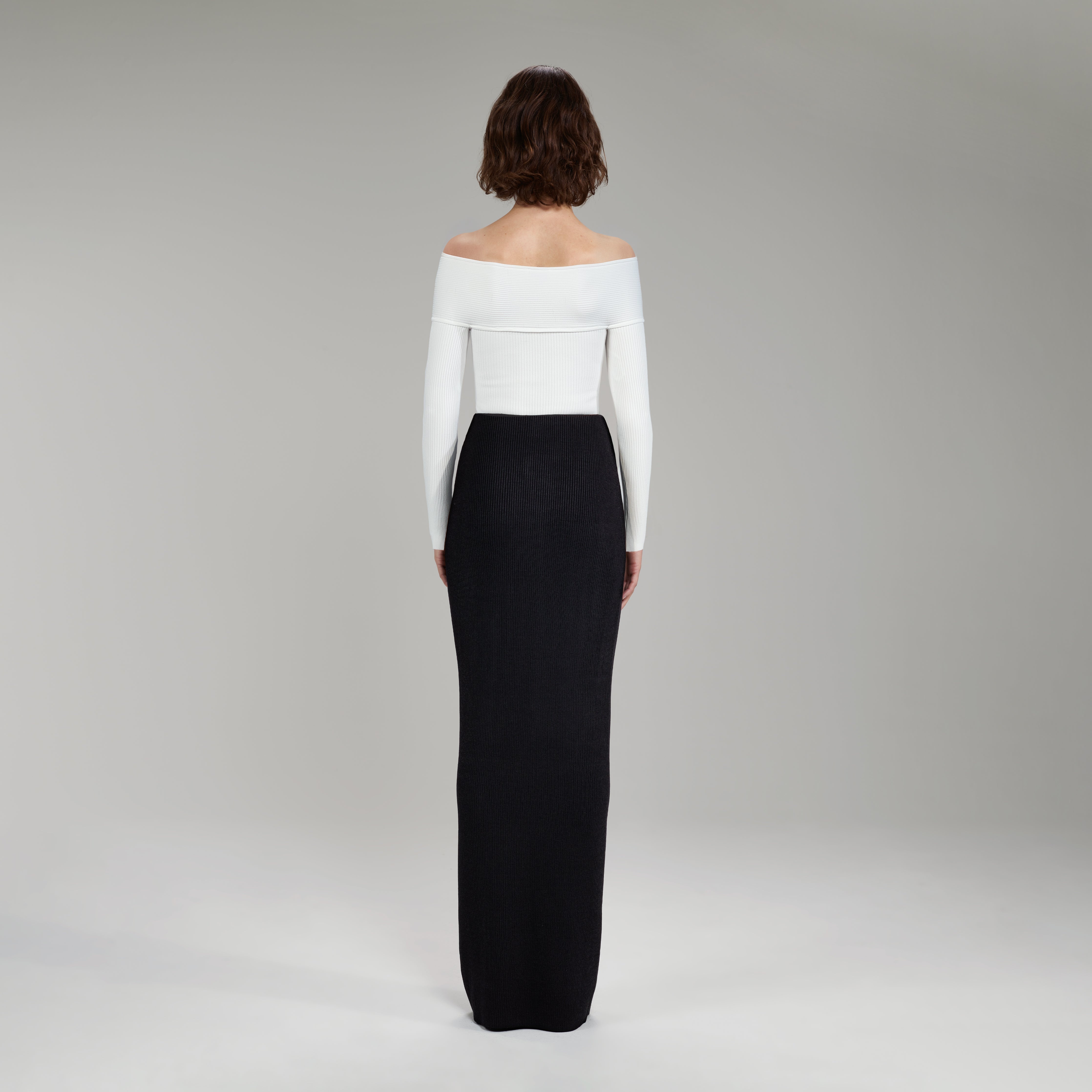 self-portrait Ribbed Knit Crossover Top | REVERSIBLE