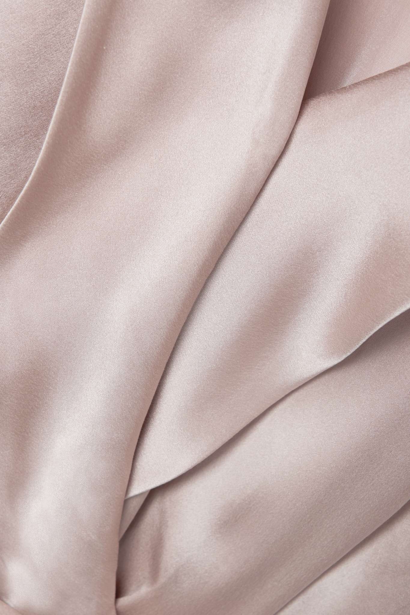 Zimmermann Ruffled silk-satin mini wrap dress | REVERSIBLE