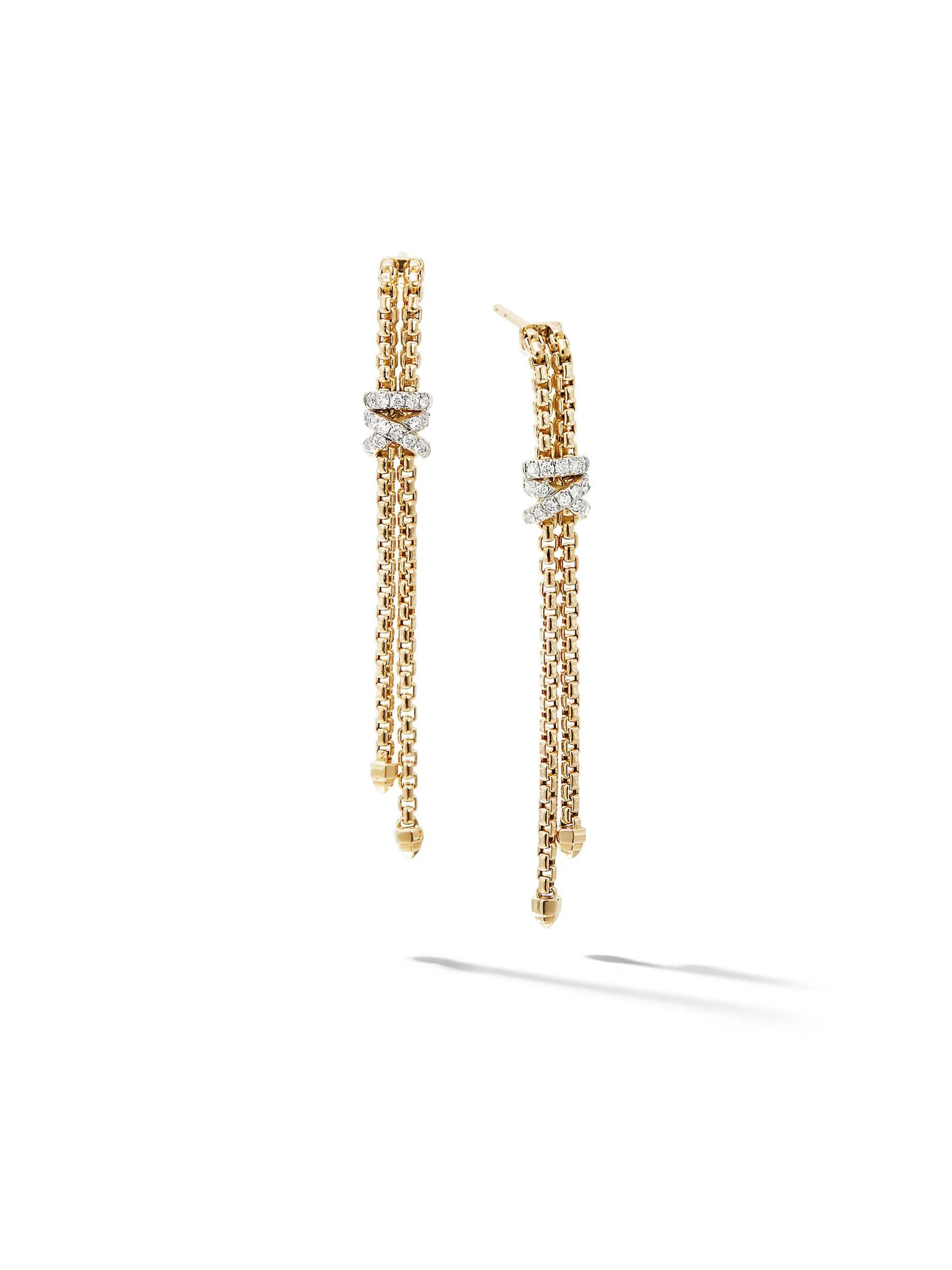 DAVID YURMAN Women's Helena Box Chain Drop Earrings in 18K Yellow Gold ...