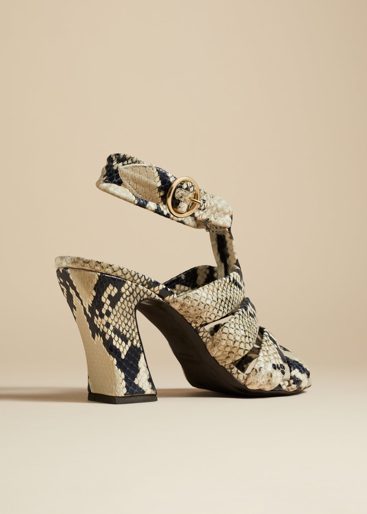 KHAITE The Perth Heel in Python-Embossed Leather | REVERSIBLE