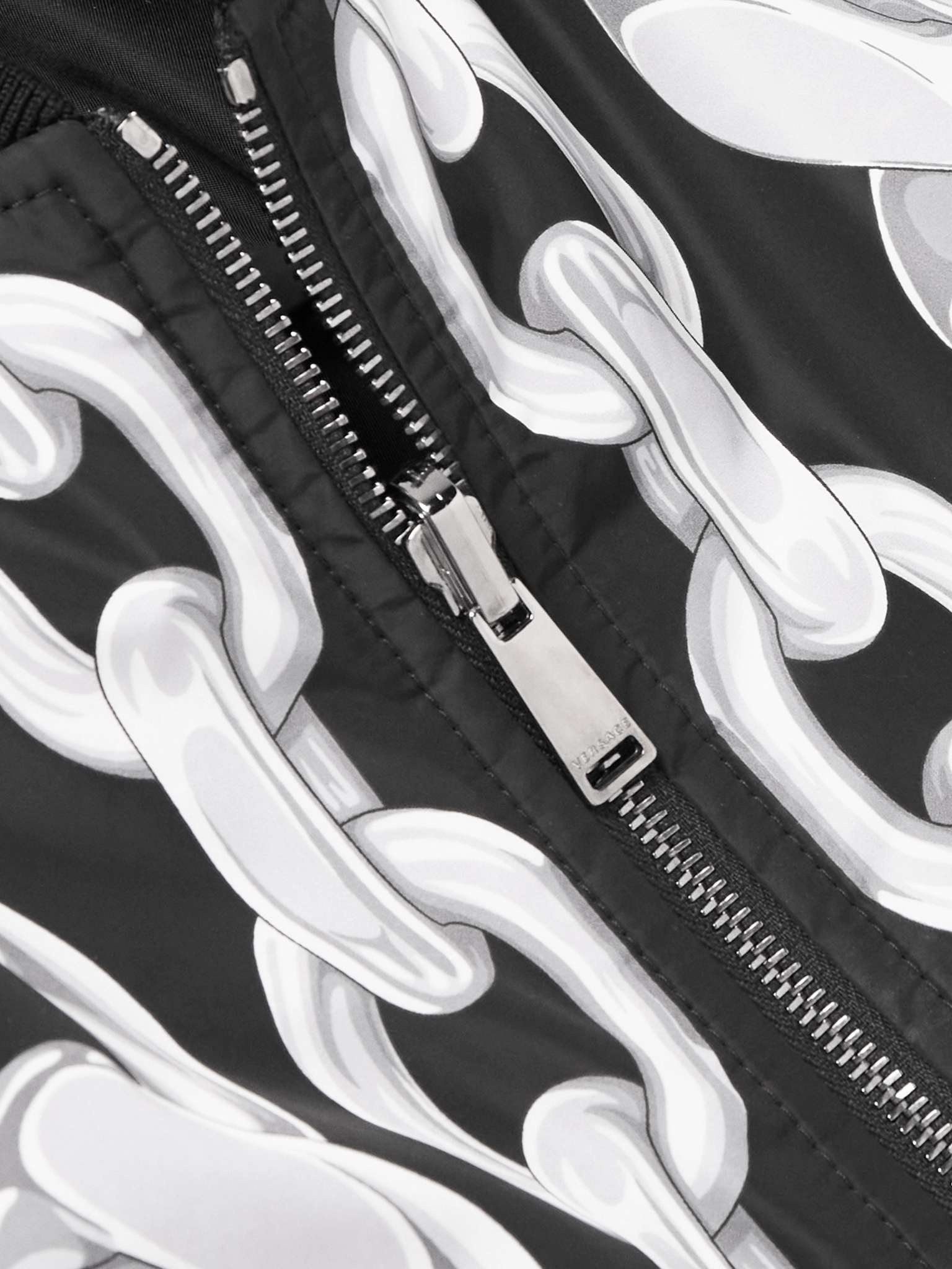 VERSACE Reversible Padded Printed Shell Bomber Jacket | REVERSIBLE