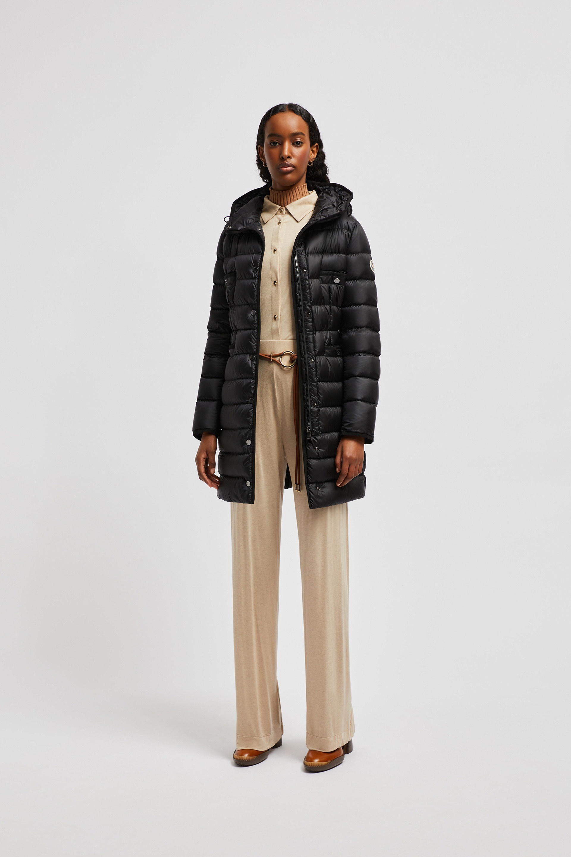 Moncler Hirma Long Down Jacket | REVERSIBLE