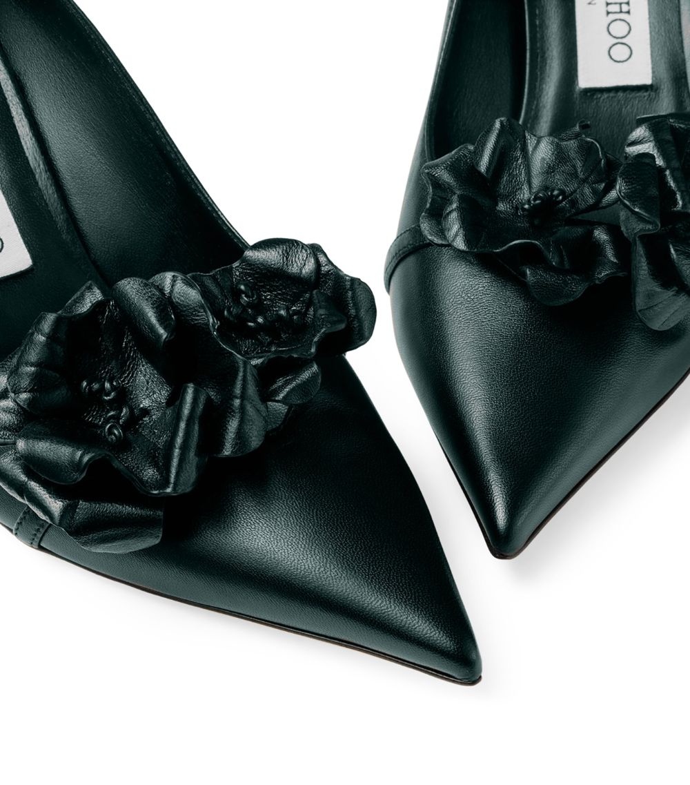 JIMMY CHOO Rosalia Flowers 65 Lambskin Pumps | REVERSIBLE
