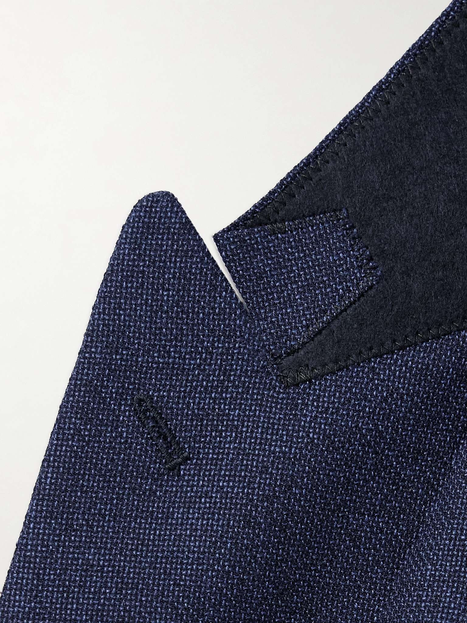 Paul Smith Double-Breasted Wool-Piqué Suit Jacket | REVERSIBLE