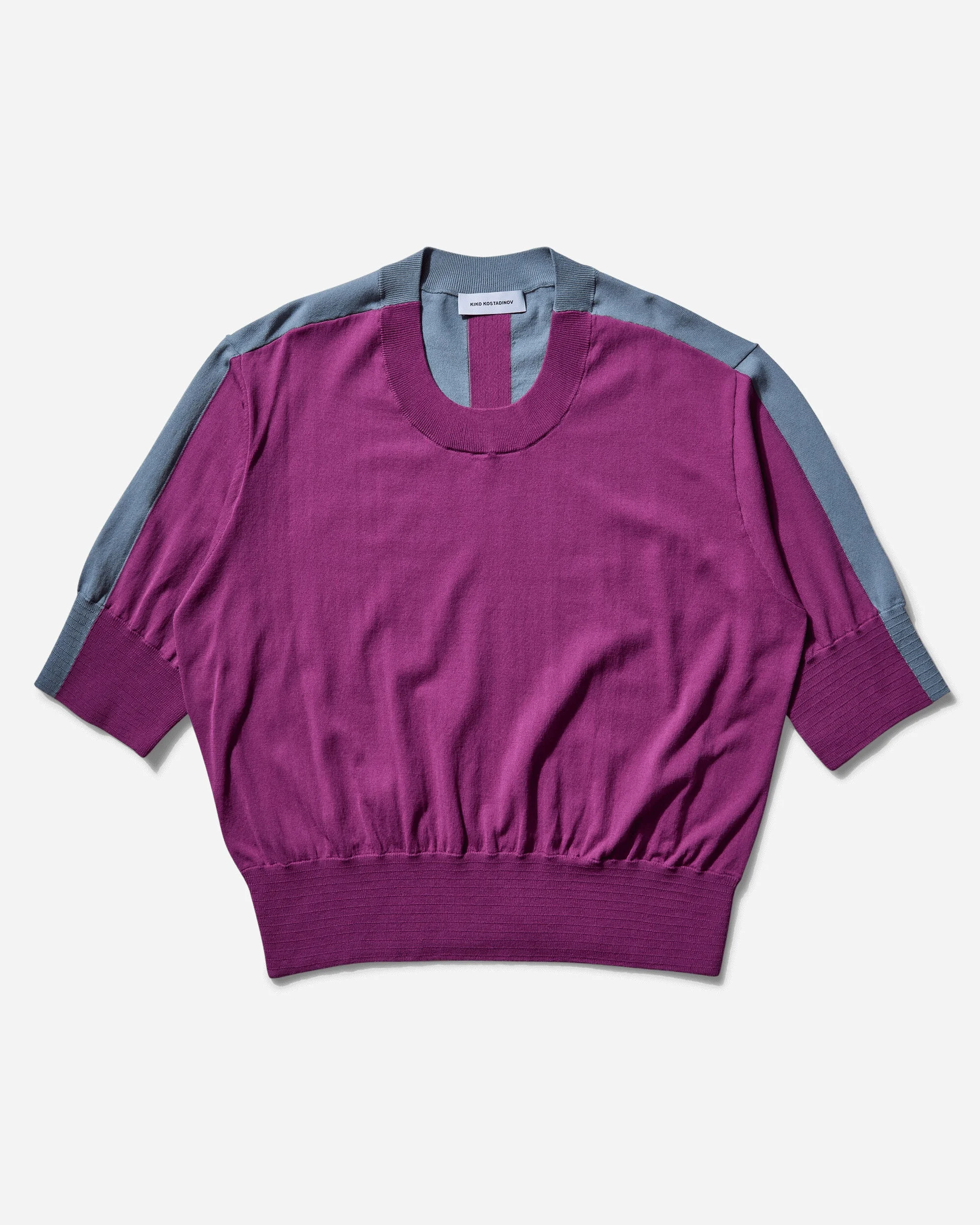 Kiko Kostadinov Men's Zafar Knitted Top Chinese Purple / Dusty Blue ...