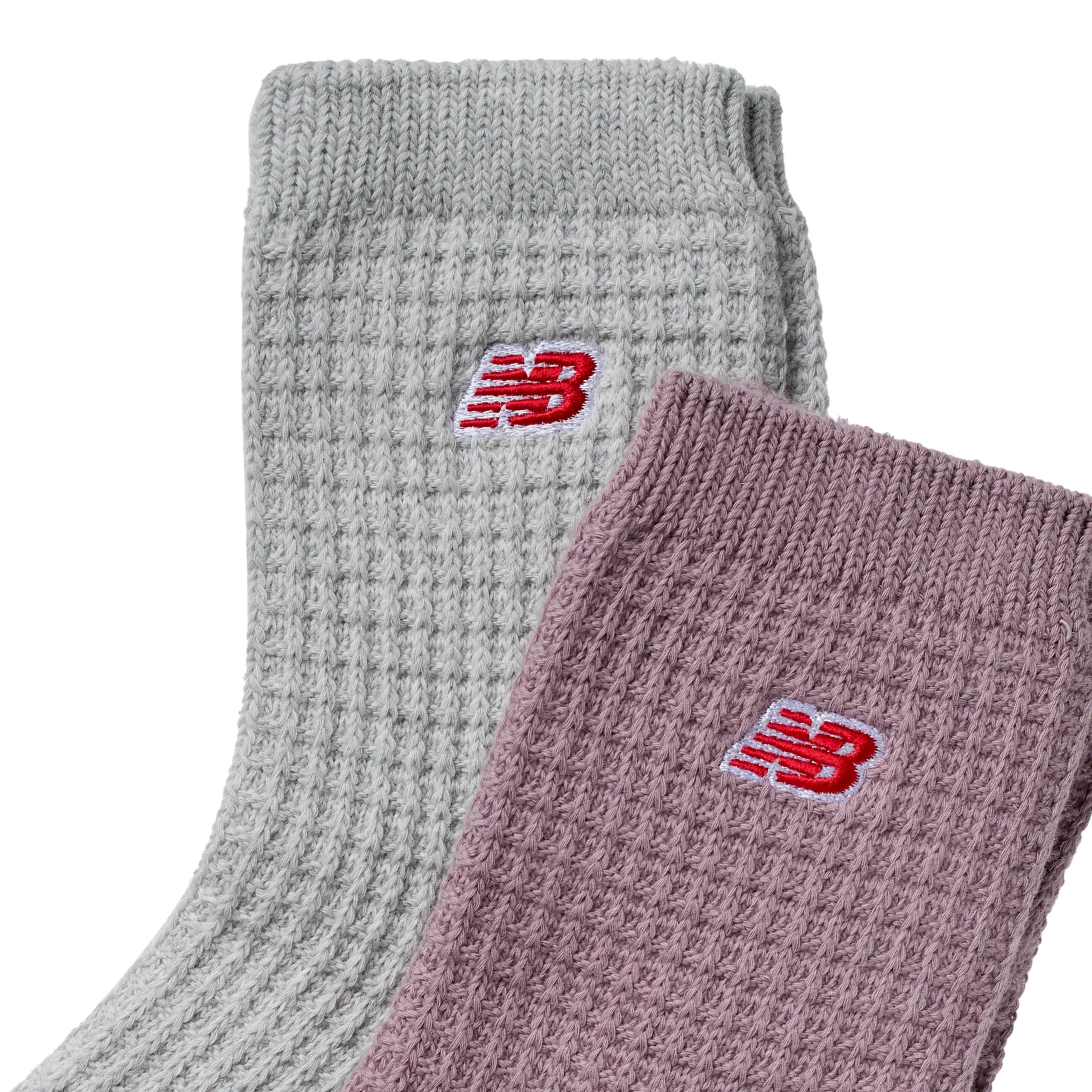 New Balance Waffle Knit Ankle Socks 2 Pack | REVERSIBLE
