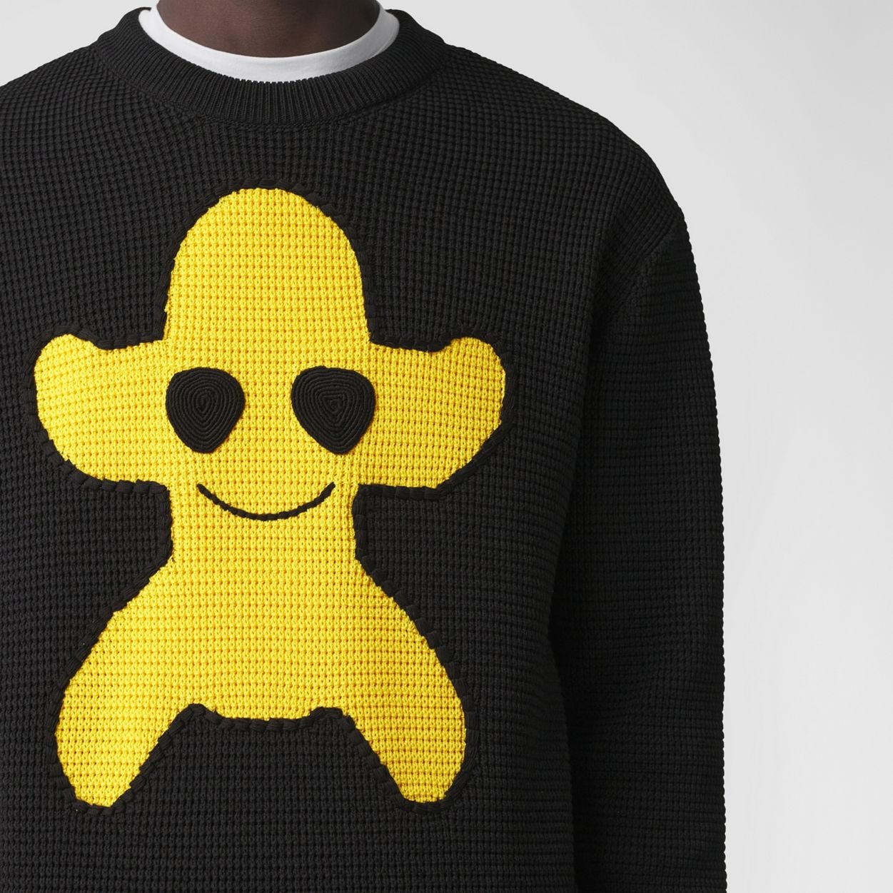 Burberry Monster Graphic Intarsia Cotton Blend Sweater | REVERSIBLE