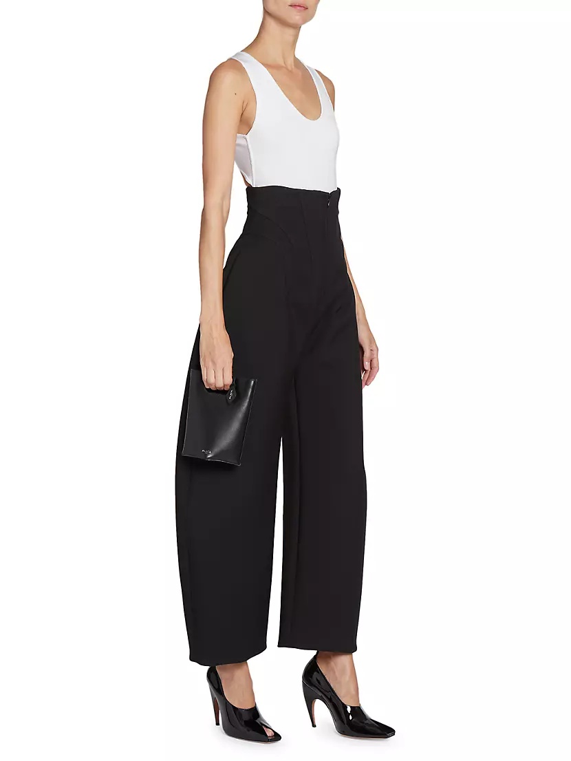 Alaïa Folded Small Leather Tote Bag | REVERSIBLE