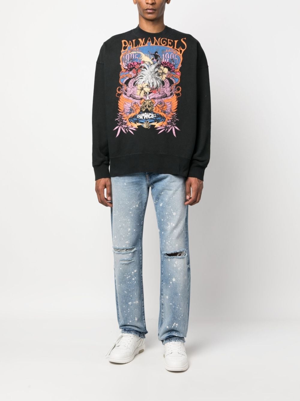 Palm Angels paint-splatter straight jeans | REVERSIBLE