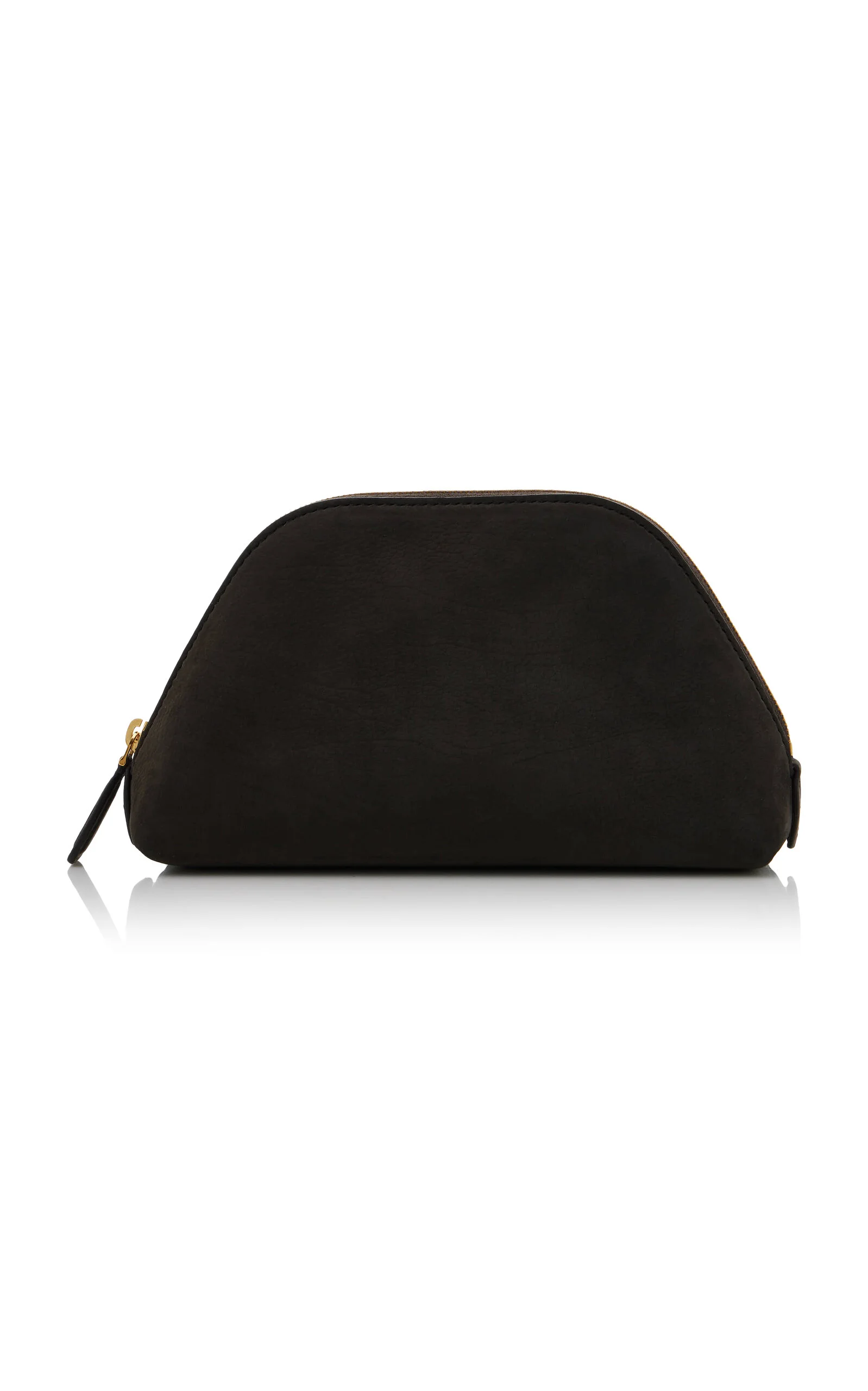 The Row Mini Devon Nubuck Pouch brown | REVERSIBLE