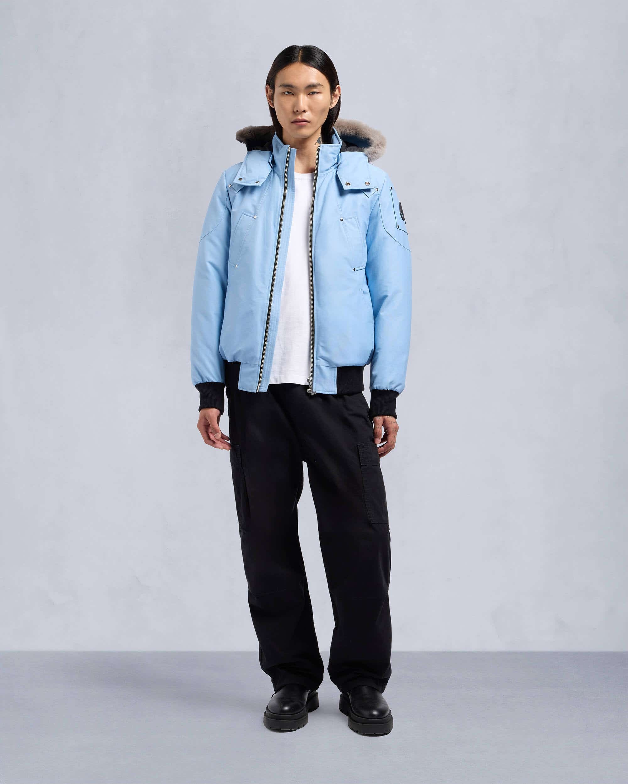 MOOSE KNUCKLES ORIGINALS SHEARLING BALLISTIC BOMBER JACKET | REVERSIBLE