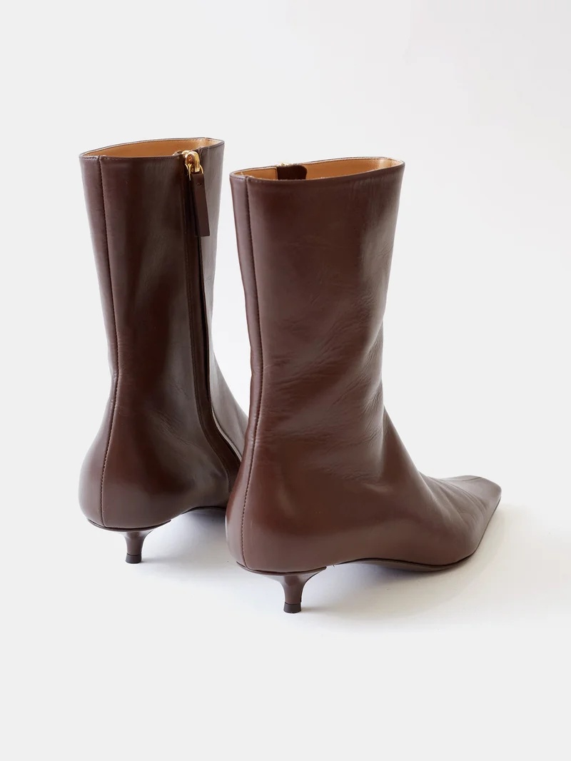 The Row Shrimpton 35 leather ankle boots | matchesfashion | REVERSIBLE