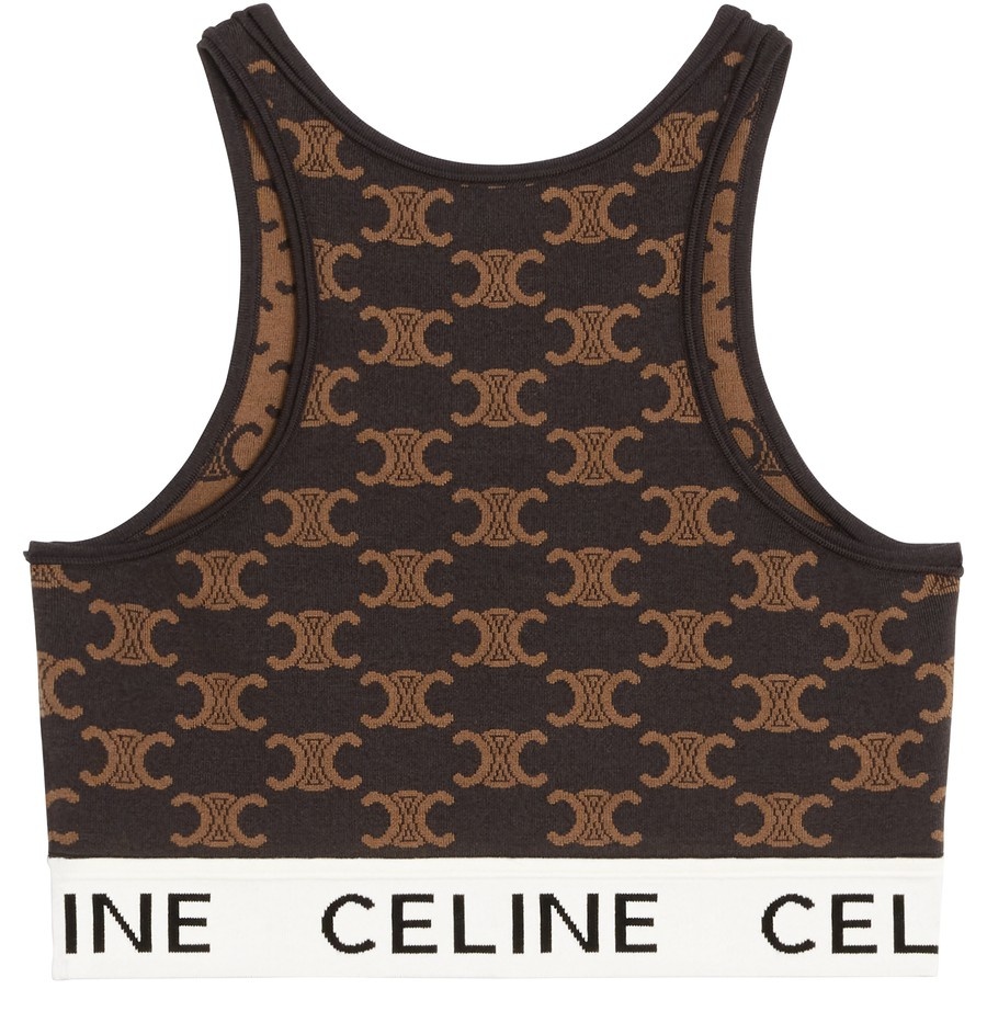 CELINE Celine monogram bra in silk cotton | REVERSIBLE