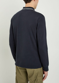 Stone Island Stone Island Logo-appliquéd Piqué Stretch-cotton Polo ...