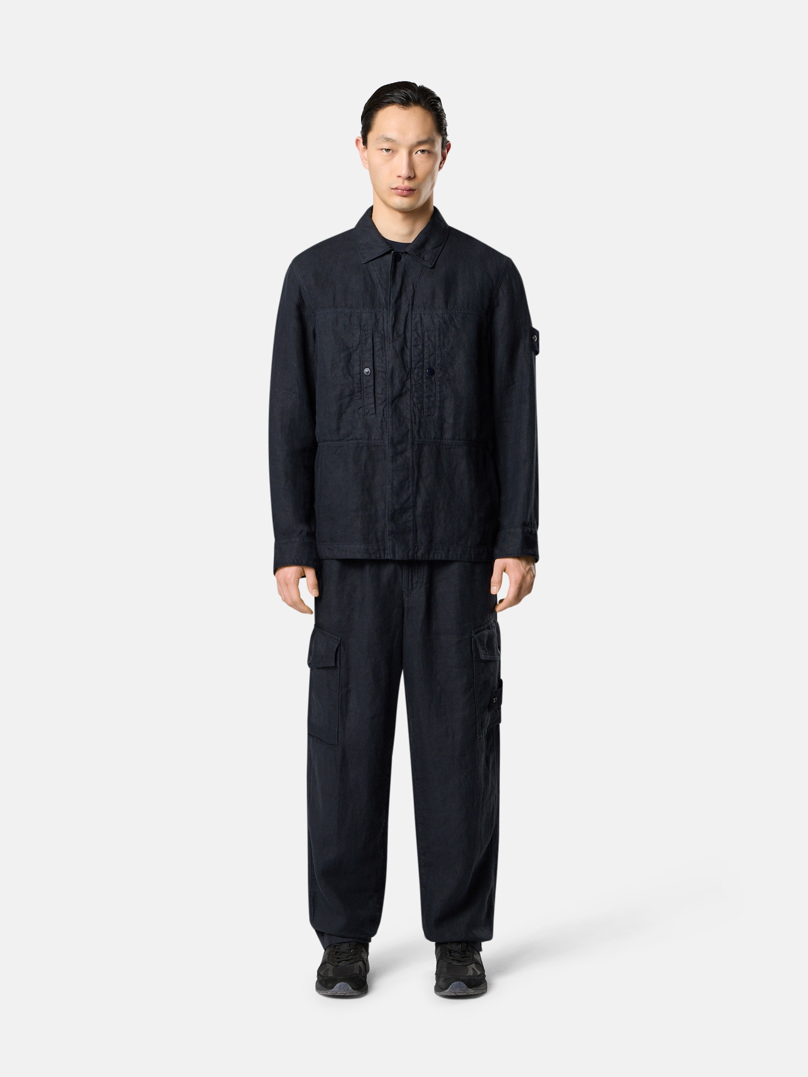 Stone Island 1200010 DIAGONAL LINEN_STONE ISLAND GHOST | REVERSIBLE