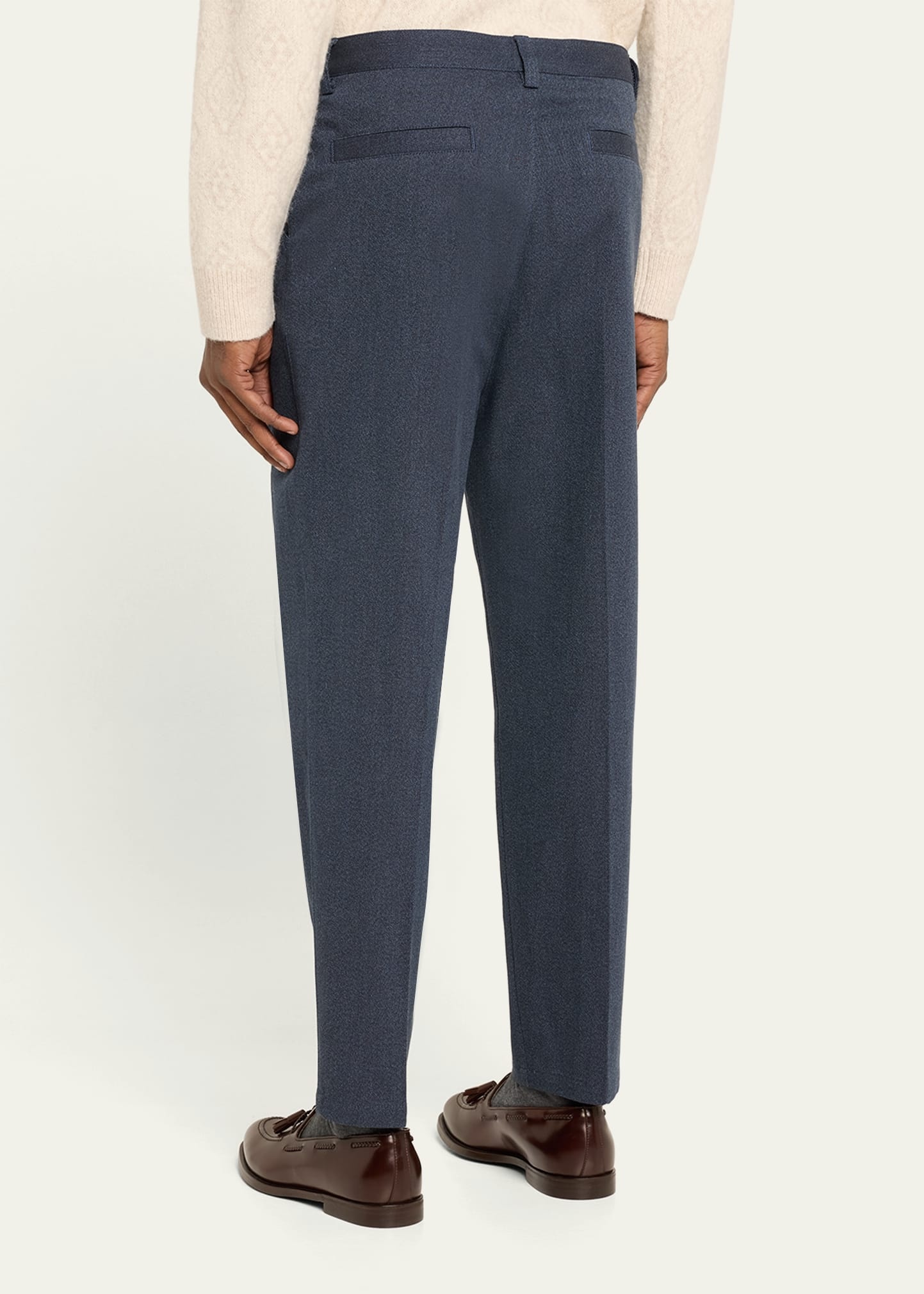Brunello Cucinelli Men's Twill New Model Pants | REVERSIBLE